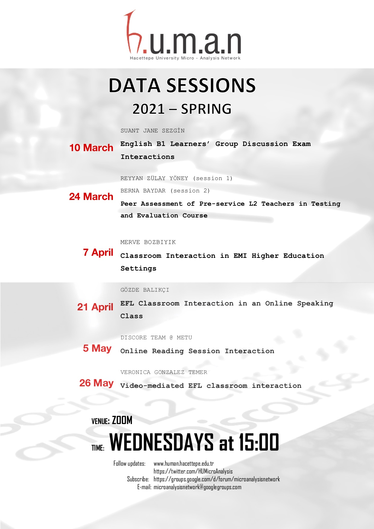 [HUMAN] Data Session, Merve Bozbıyık, Classroom interaction in EMI ...